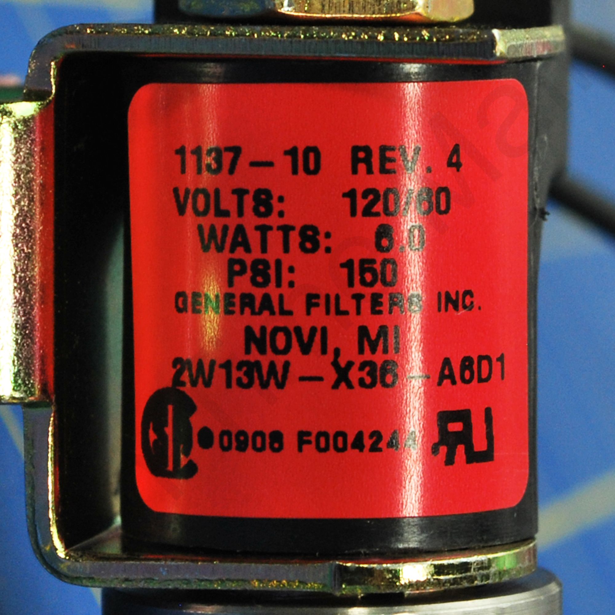 General Aire 1137-17 Solenoid Valve 115 / 120 Volt